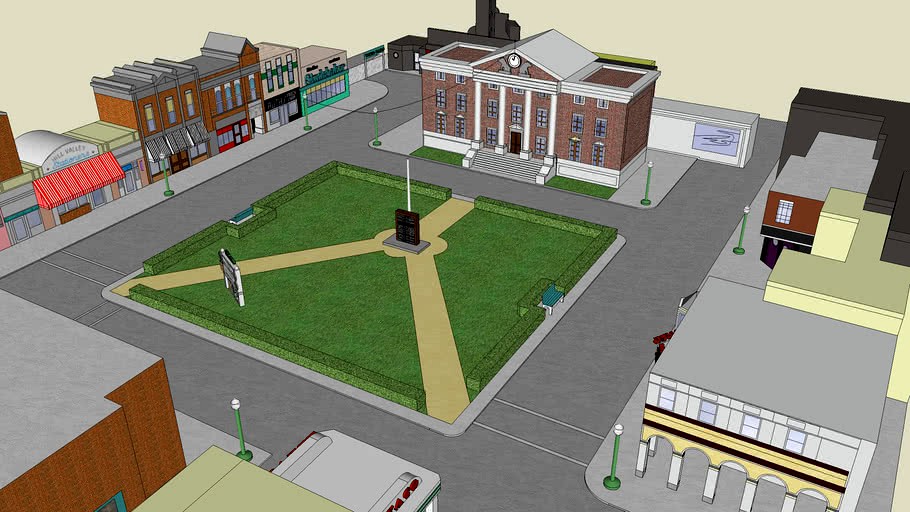 The city of Hill Valley ( Back to the future ) - 1955 3d model