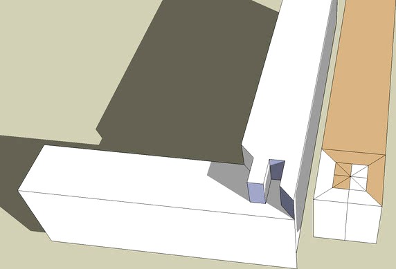 45 DEGREE LOCKING MITER JOINT 3d model