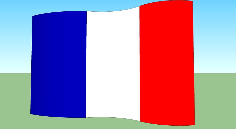 french flag 3d model