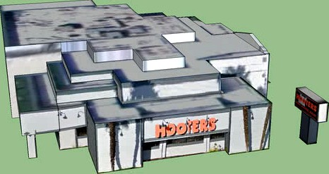 Hooters Campbell City 3d model