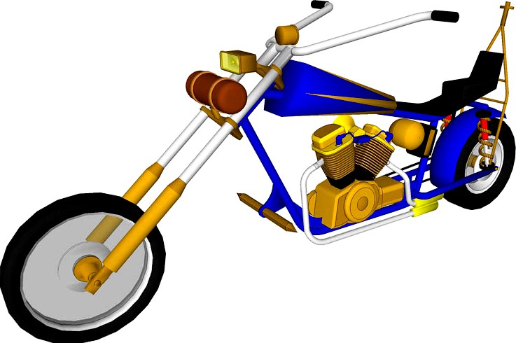Custom Chopper 3d model