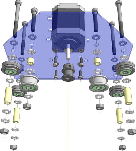 Shapeoko 005 X Axis Motor Mount Plate Assembly 3d model