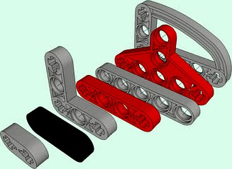 Lego Technic Beams Narrow 3d model