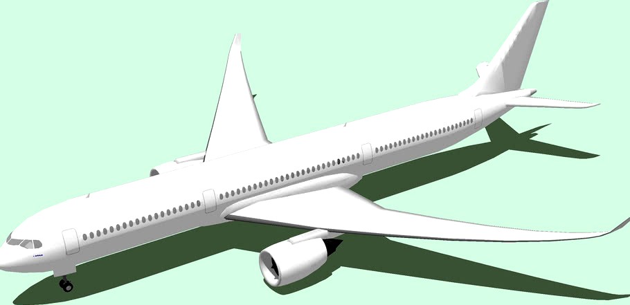 Template - Airbus A350-900XWB {1Mb} 3d model