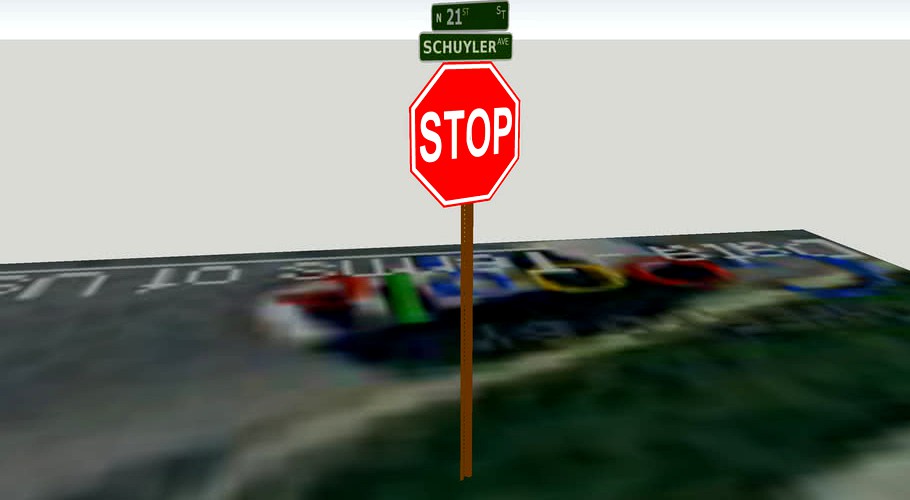 Stop Sign / Street Name Sign 3d model