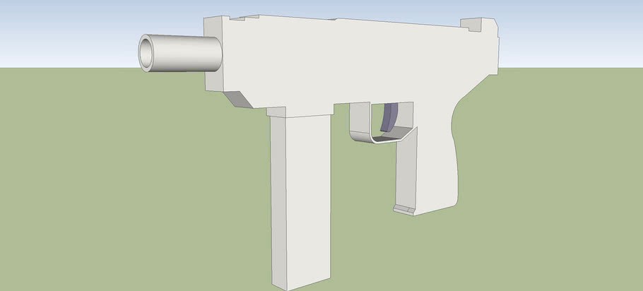 mini uzi custom 3d model