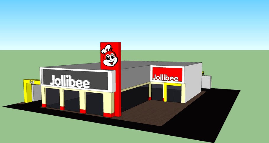Jollibee Branch (10th version) 3d model