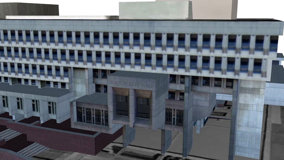 Boston City Hall 3d model