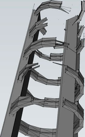 Halo 3 ODST New Mombasa Space Elevator After Math 3d model