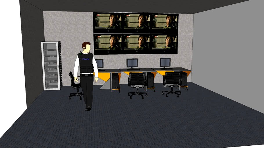 cctv control room 3d model