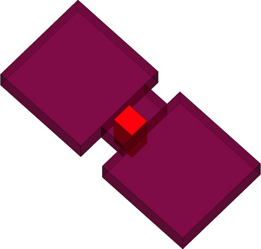 health center massing and circulation 3d model