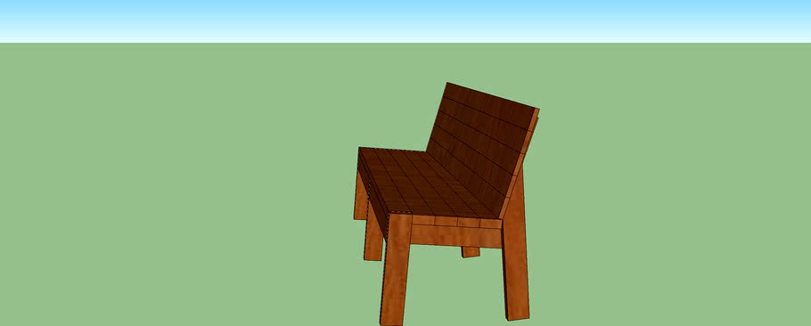 3 Person Bench 3d model