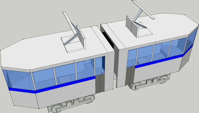 Small Tram 3d model