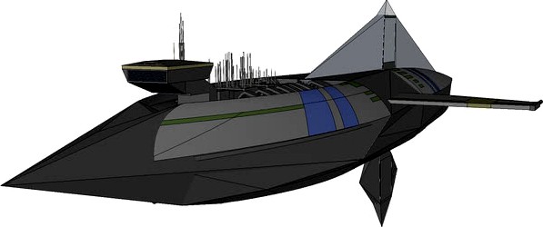 Modified Banking Clan Class Fridgite Star Criuser 3d model