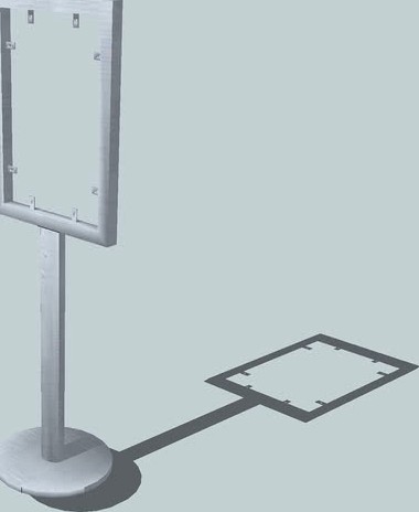 standing sign 3d model