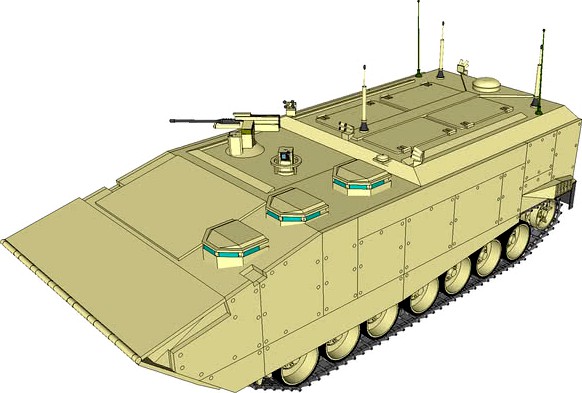 USMC Amphibious Combat Vehicle - C2 (Concept) 3d model