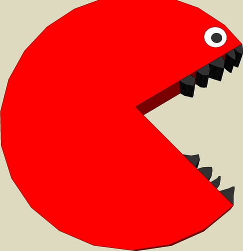 killer pac man 3d model