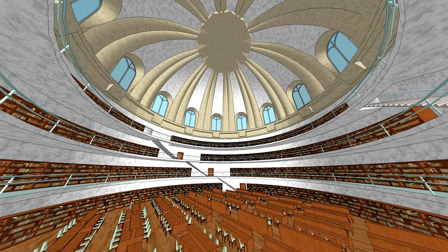 Public Library 3d model