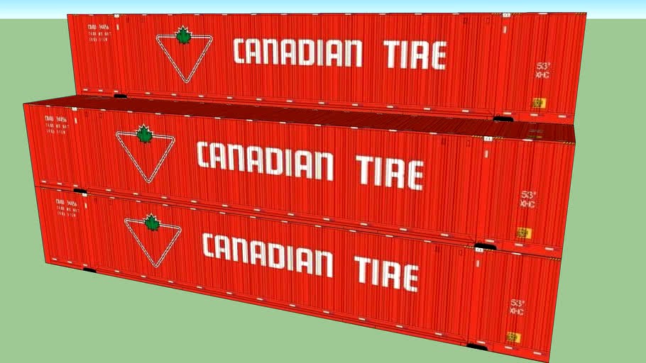 Canadian Tire Container Stack 3d model