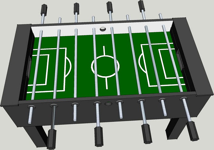 Foosball Table 3d model