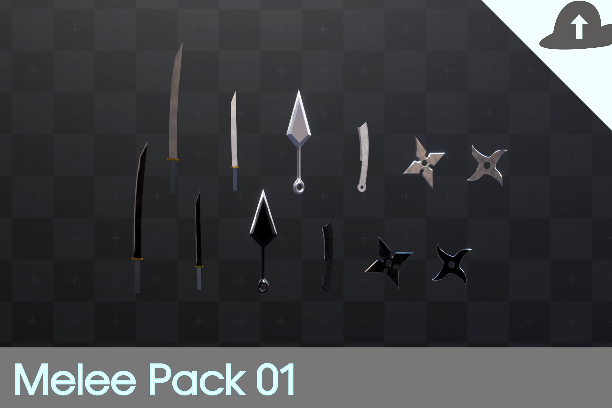 Melee Pack 01 3d model