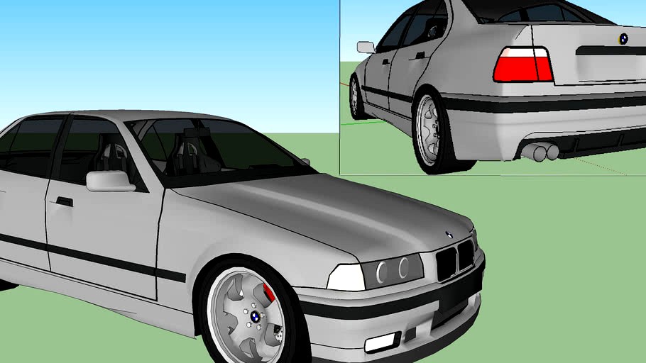 BMW E36 M3 saloon 3d model