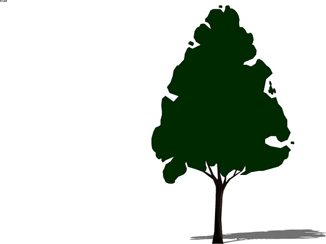 2D schematic juniper2 tree 3d model