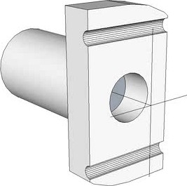 Unistrut P3016 Nut 3d model