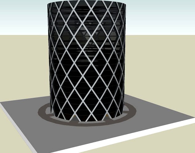 spiral tower 3d model