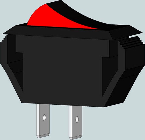 Cherry CRE22F4BBBNE Rocker Switch 3d model