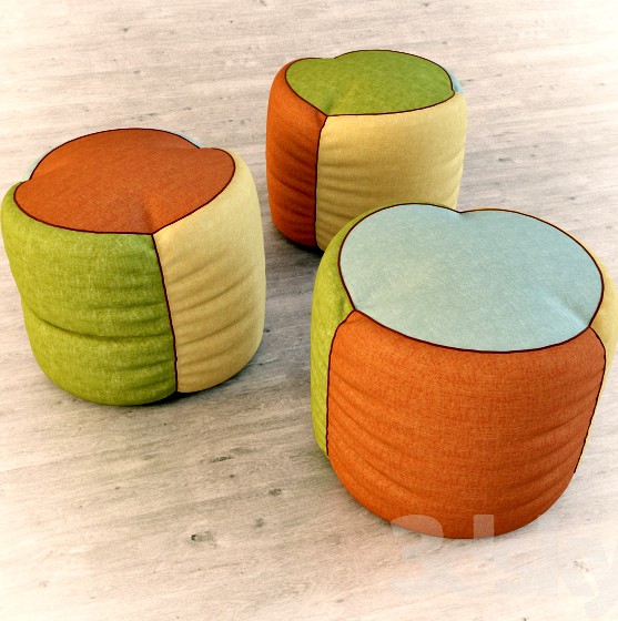 Children ottomans 3d model