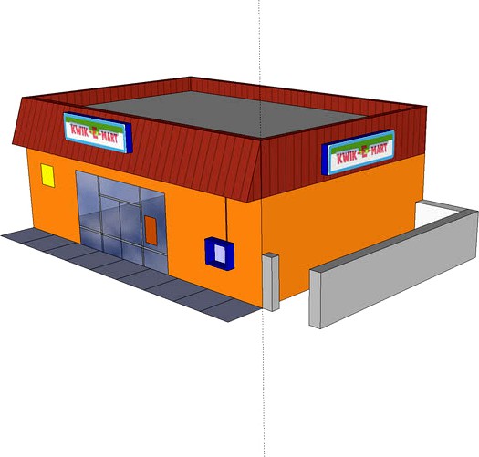 kwiki-E-mart simpsons 3d model