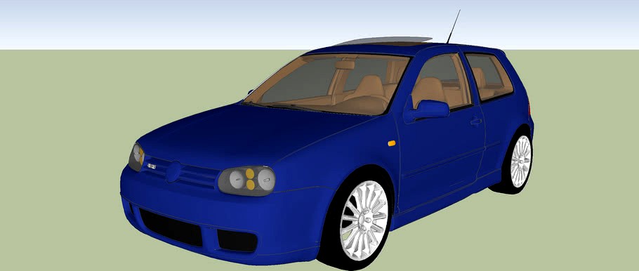 VW GOLF IV R32 3d model
