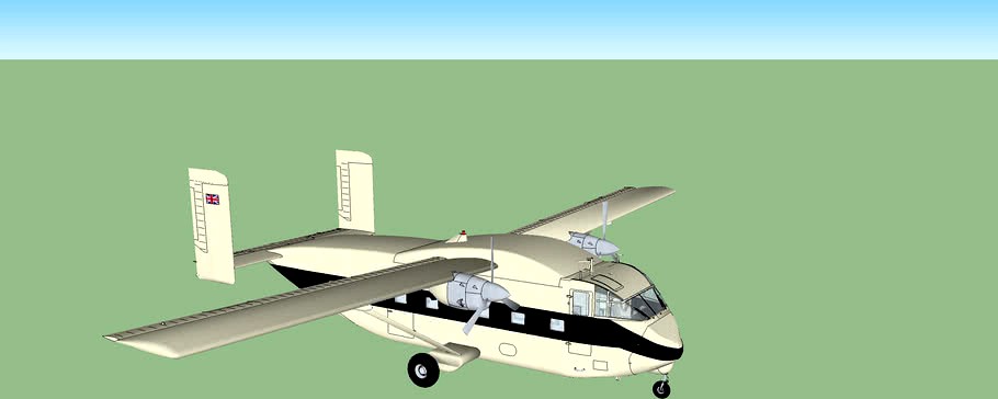 SHORT Skyvan-british- FULL INTERIOR 3d model