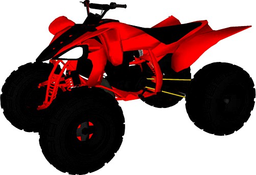 es una moto yamaha raptor 3d model