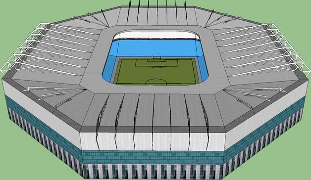 Completed 3 Tier Stadium 3d model