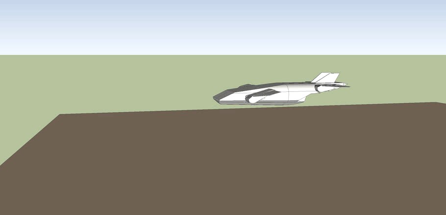 PETA POD PULSE JET VTOL HEAVY LIFT CONSEPT 3d model