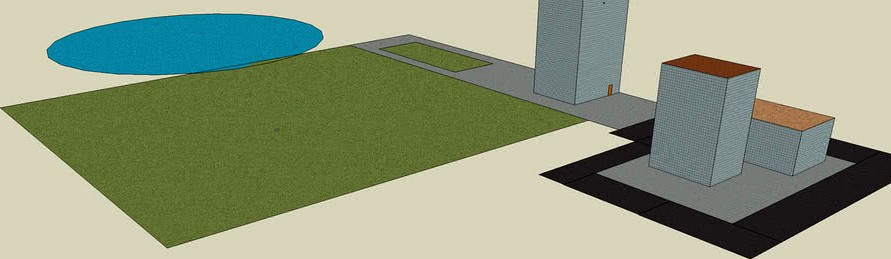 Fake buildings 3d model