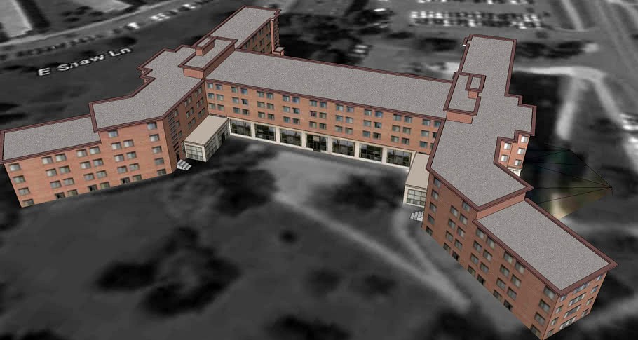 Ernest Burnham Hall and Smith Burnham Hall 3d model