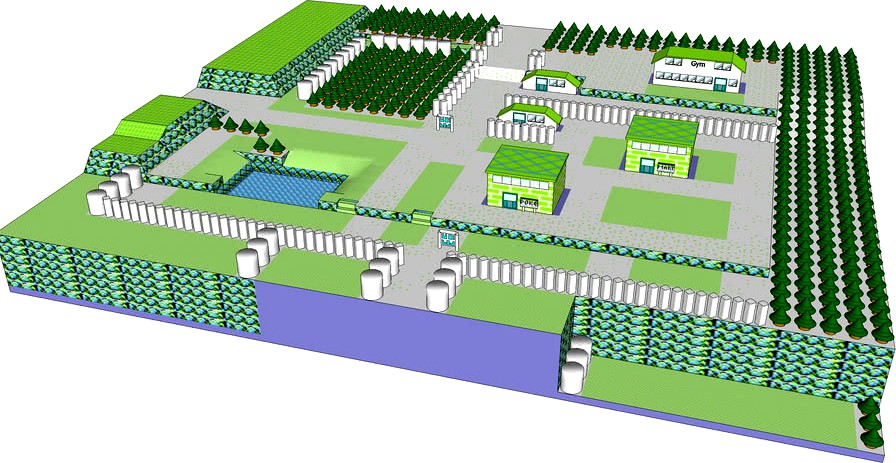 Pokemon Yellow 3D World - Part 3 - Viridian City model