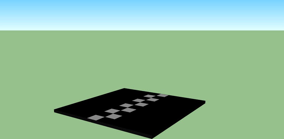 RCP Track 1/28 Scale Center Finish Line 3d model