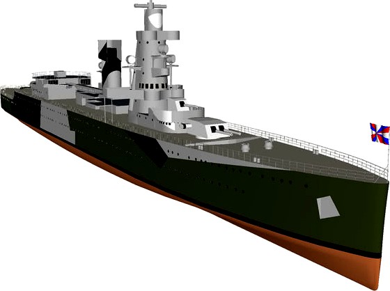 Hr. Ms. De Ruyter (Light Cruiser) 3d model