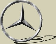 LOGO MERCEDES CHROME 3d model