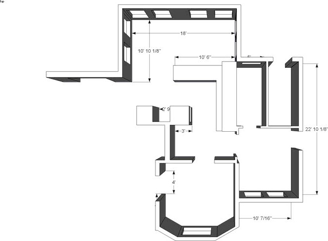 Sample Floor Plan with Recreation Room 3d model