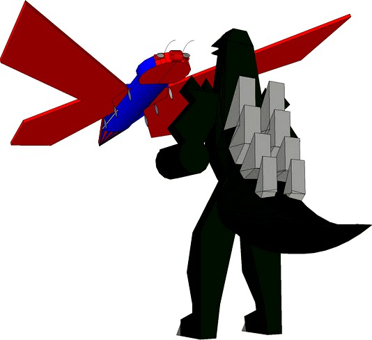 Godzilla vs. Mothra (60s) (Part 1) 3d model