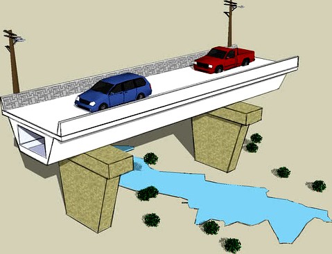 Box Girder Bridge 3d model