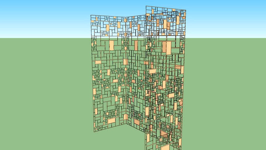 modern indian jali 3d model