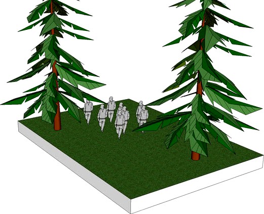 small army of knights 3d model