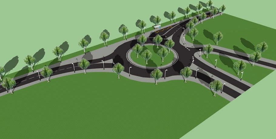 Rond point 3d model