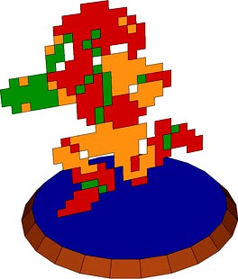 8-bit Samus 3d model